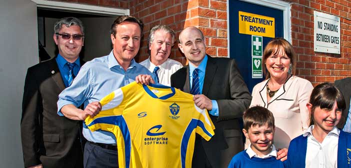 Prime Minister David Cameron visits Warrington Town