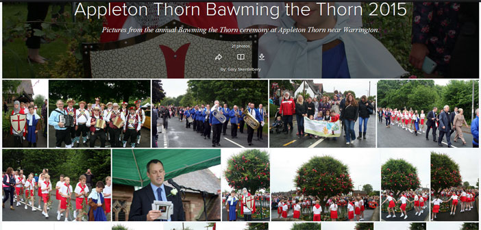 Appleton Thorn Bawming the Thorn ceremony 2015 - Warrington Worldwide