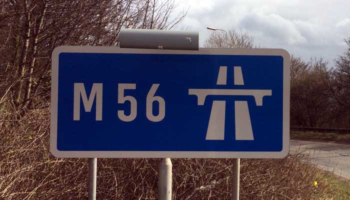 One casualty treated by paramedics after car overturns on M56 ...