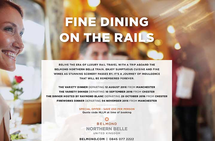 Fine dining on the rails with Belmond Northern Belle