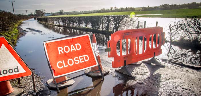 Flooding closes road at Lymm
