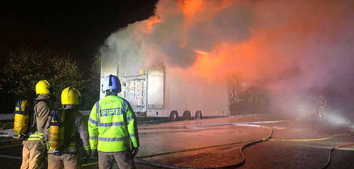 Lorry fire on M62 caused traffic delays