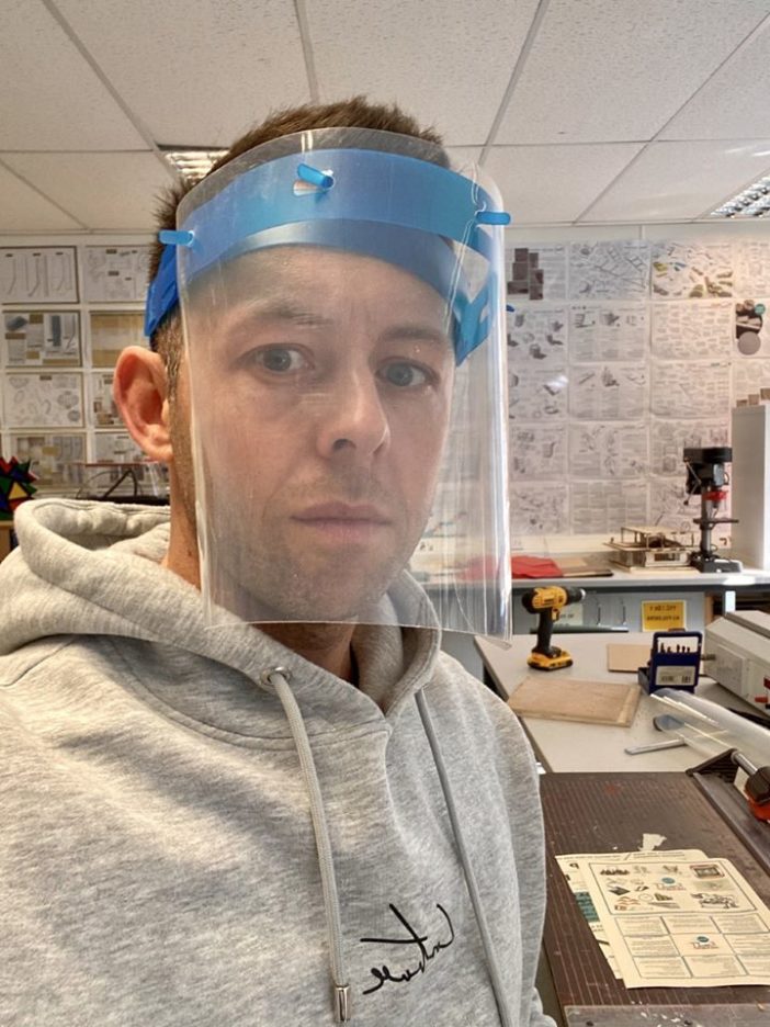 Student and teacher create face shields to help protect key workers