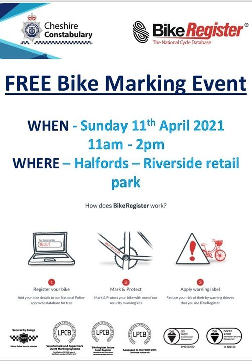 Police organise free bike marking event - Warrington Worldwide