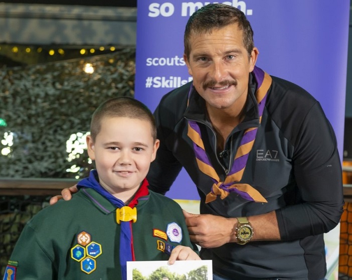 Unsung Hero Ben honoured by Chief Scout Bear Grylls