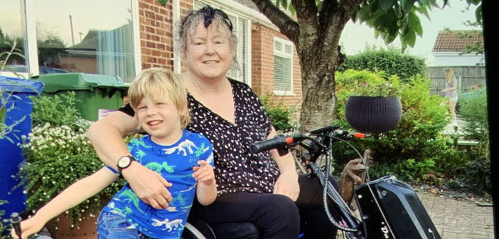 Power boost for wheelchair user Karen