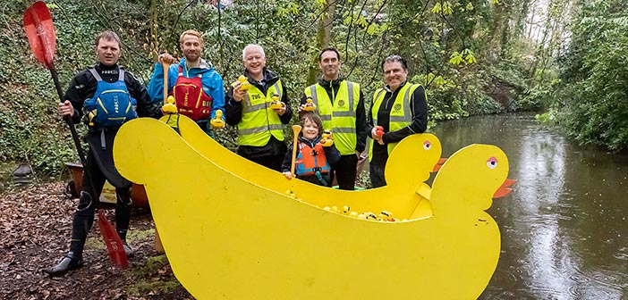 Quacking weather for ducks at Lymm Duck Race as villagers flock to ...