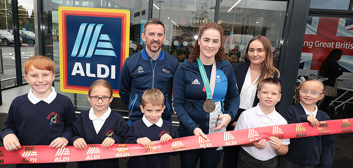 Team GB Olympian helps launch new Aldi Gemini store
