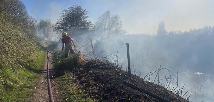 Five fire engines sent to deal with fire involving hedgerows ...