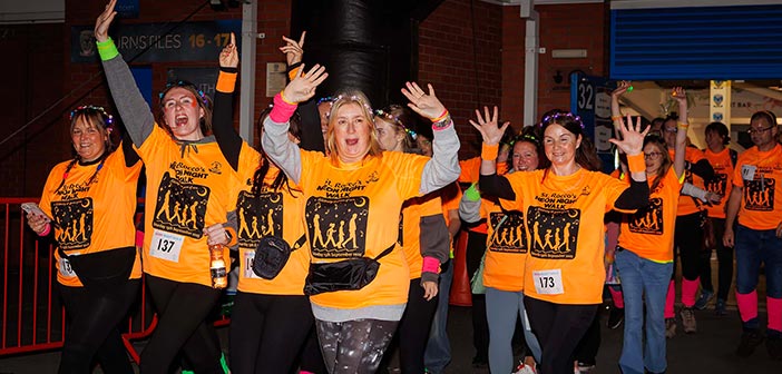 Streets lit up by St Rocco's first-ever Neon Night Walk - Warrington ...